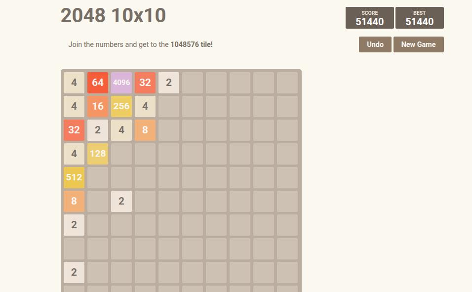 2048 10x10 Game | Play Online